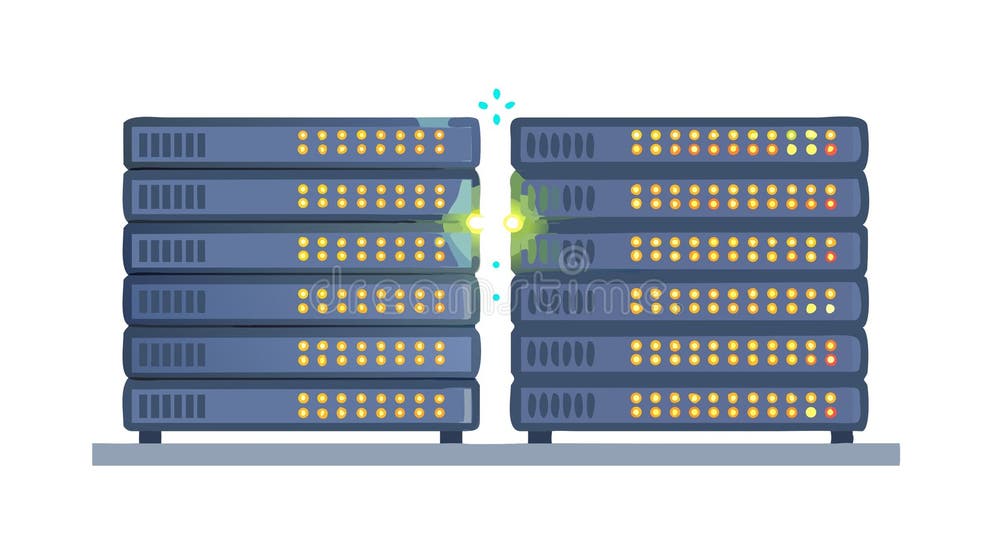 Server Rack Stack, Data Center Infrastructure, Vector Design Generative AI Stock Vector ...