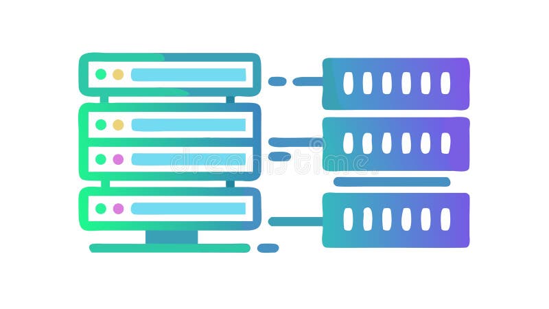 Server Rack Stack. Data Center. Network Infrastructure. Cloud Storage, Vector Design Generative ...