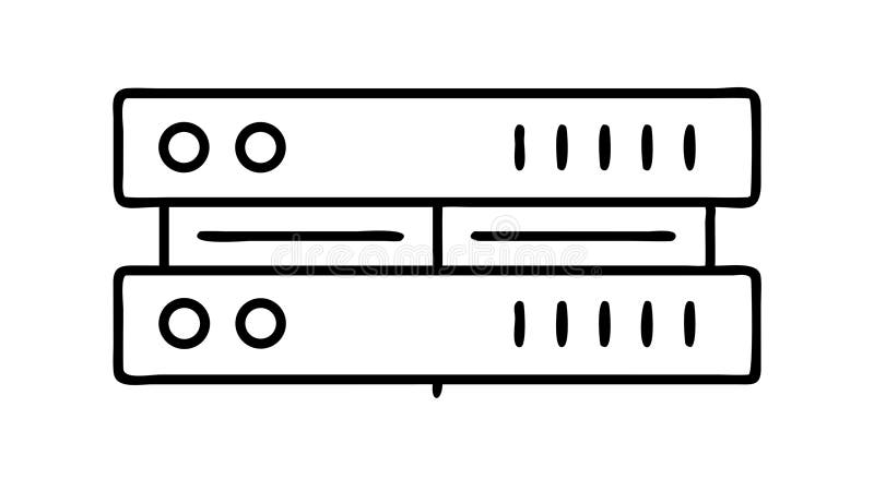 Server Rack with Status Lights, Vector Design Generative AI Stock Vector - Illustration of data ...