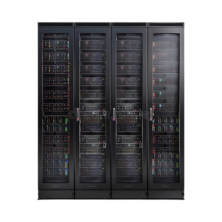 Server Rack Storage Devices on Transparent Background - Ai Generated ...