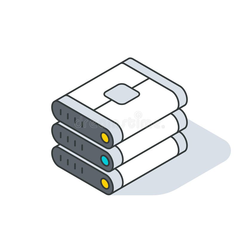 Server Rack Isometric Outline Object Stock Illustrations – 7 Server ...