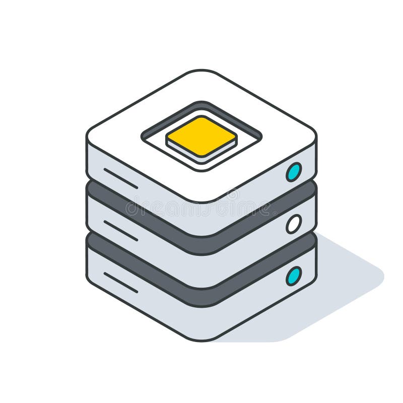 Server Rack Isometric Outline Object Stock Illustrations – 7 Server ...