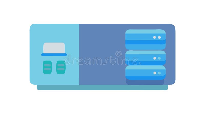 Server Rack Unit: Data Center Technology Equipment, Vector Design ...