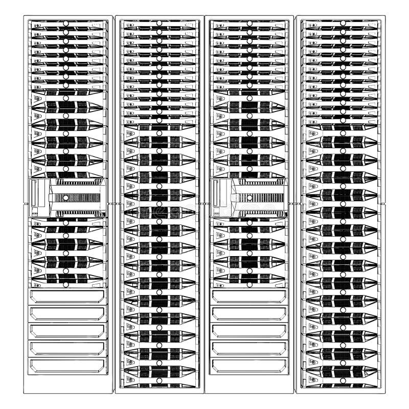 Server Rack Vector. Isolated on a White Background. a Vector ...