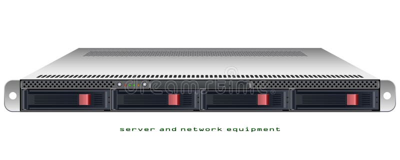 Server Rackmount 1u Chassis Stock Illustration - Illustration of ...