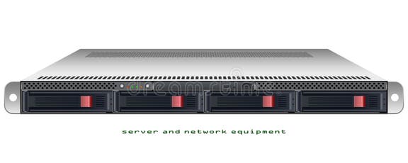 Server Rackmount 1u Chassis Stock Illustration - Illustration of ...