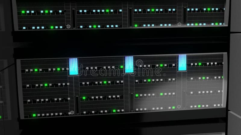 Server Racks - Storage or Hosting Concept Stock Footage - Video of ...