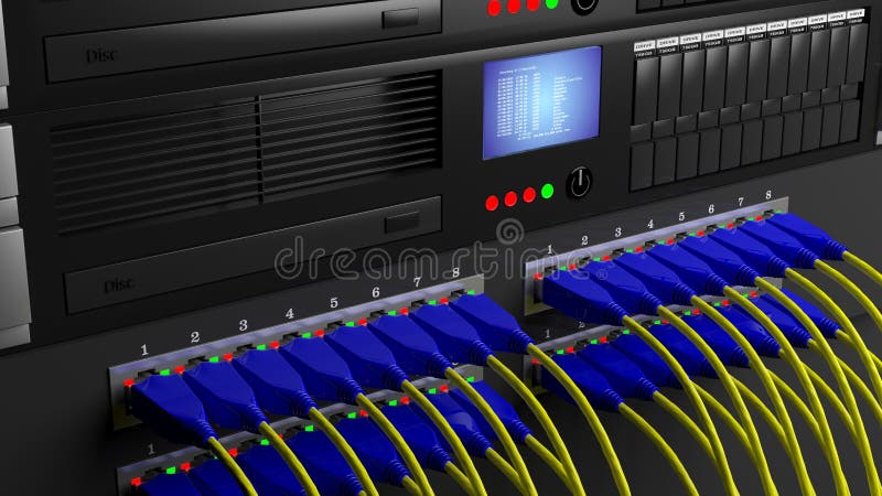 Server Cables and Connectors. Cloud Technologies, ISP, it Startup ...