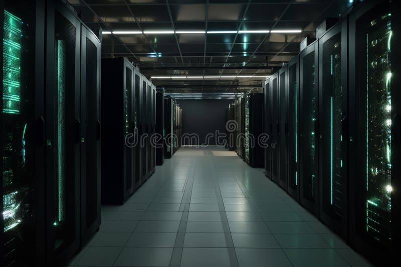 Server Racks in Computer Network Room Data Center Stock Photo - Image ...