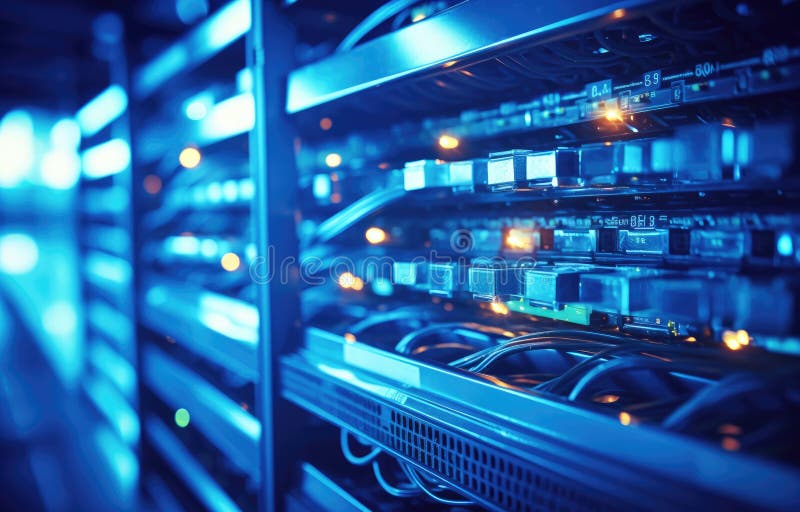 Server Racks in Computer Network Security Server Room Data Stock ...