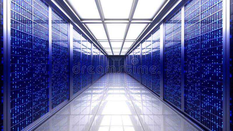 Server Racks in Computer Network Security Server Room Datacenter ...
