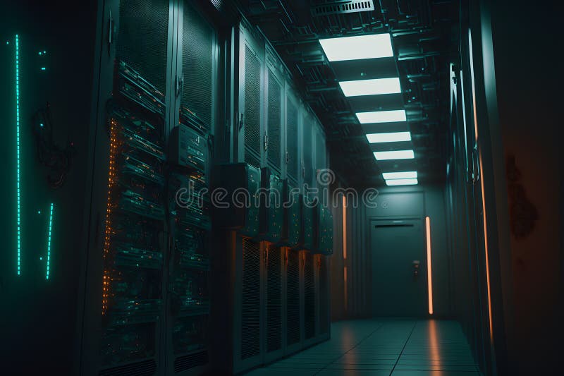 Server Racks in Computer Network Security Server Room Data Center ...