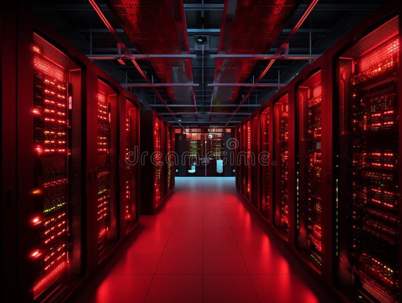 Server Racks In Computer Network Security Server Room Data Center Ai
