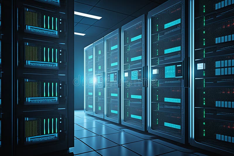 Server Racks In Computer Network Security Server Room Data Center