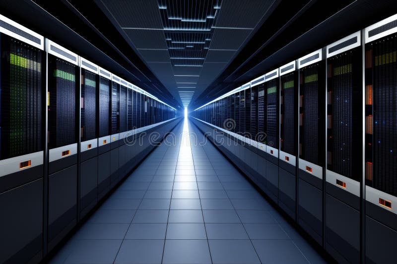 Server Racks In Computer Network Security Server Room Data Center