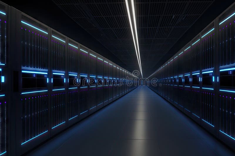 Server Racks In Computer Network Security Server Room Data Center