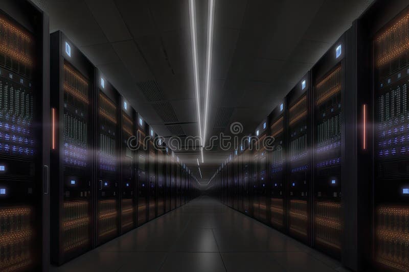 Server Racks In Computer Network Security Server Room Data Center