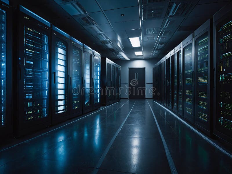Server Racks in Computer Network Security Server Room Data Center ...