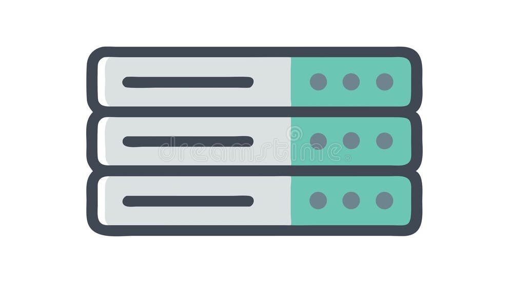 Server Racks Computing Icon Flat Design it Management, Vector Design ...
