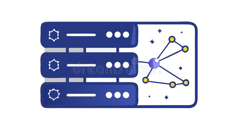 Server Racks with Connections, Data Processing, Vector Design Generative AI Stock Vector ...