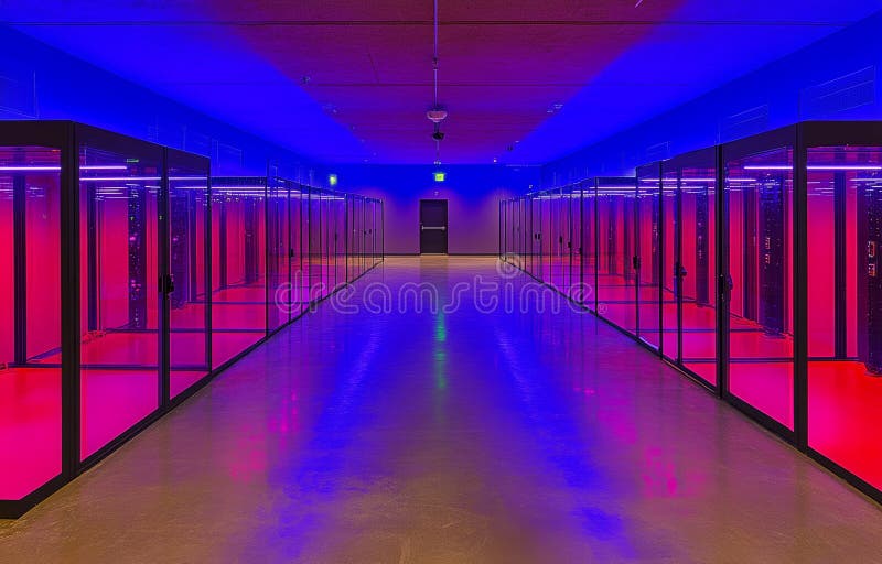 Server Racks in a Data Center House Modern it Hardware that Facilitates ...