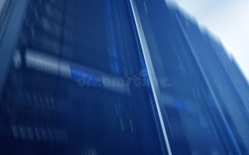 Server Racks in Empty Secure Computer Data Centre Stock Image - Image ...