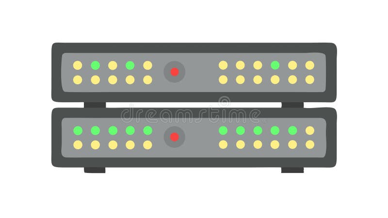 Rack Units, Servers Line Icon, Outline Vector Sign, Linear Style ...