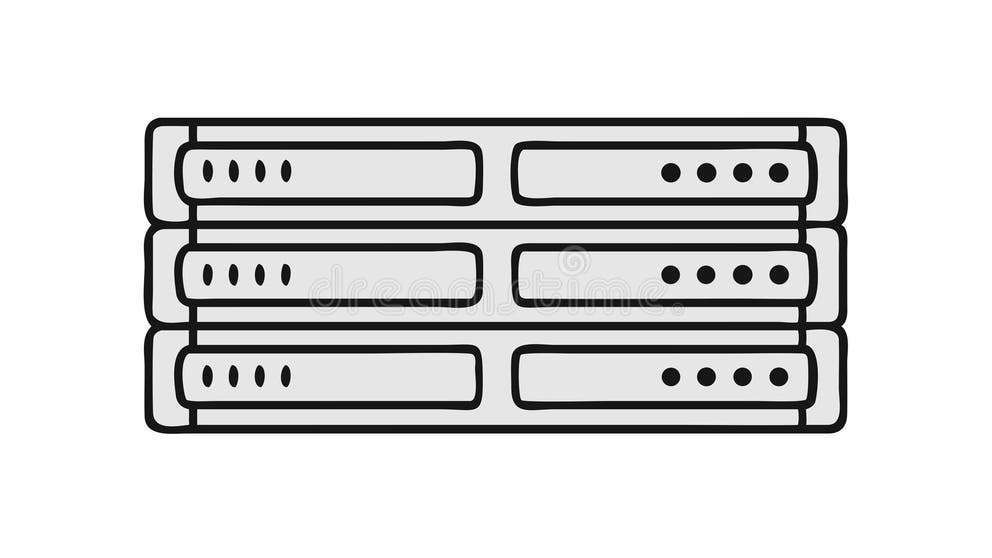 Server Racks Icon, Data Technology Graphic, Vector Design Generative AI ...
