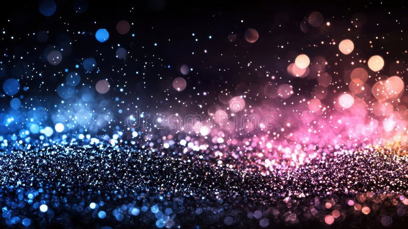 Server Racks Illuminating with Glowing Particles Abstract Background ...