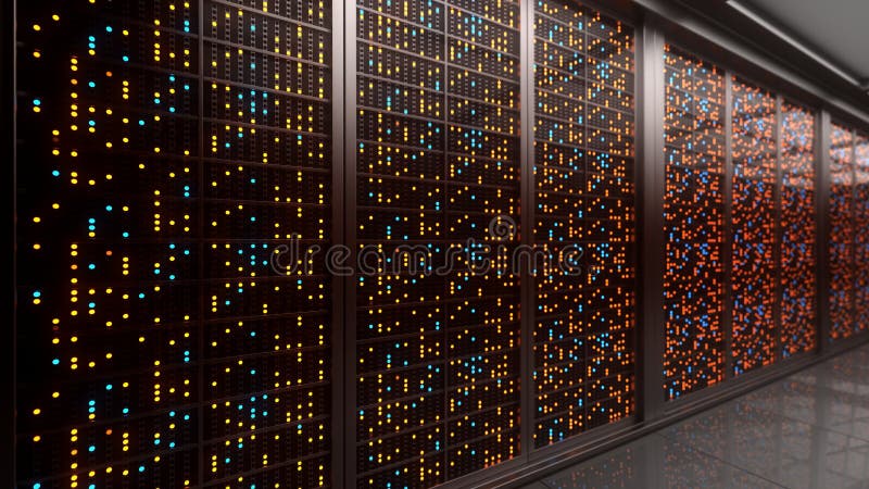 Server Racks in Computer Network Security Server Room Datacenter ...