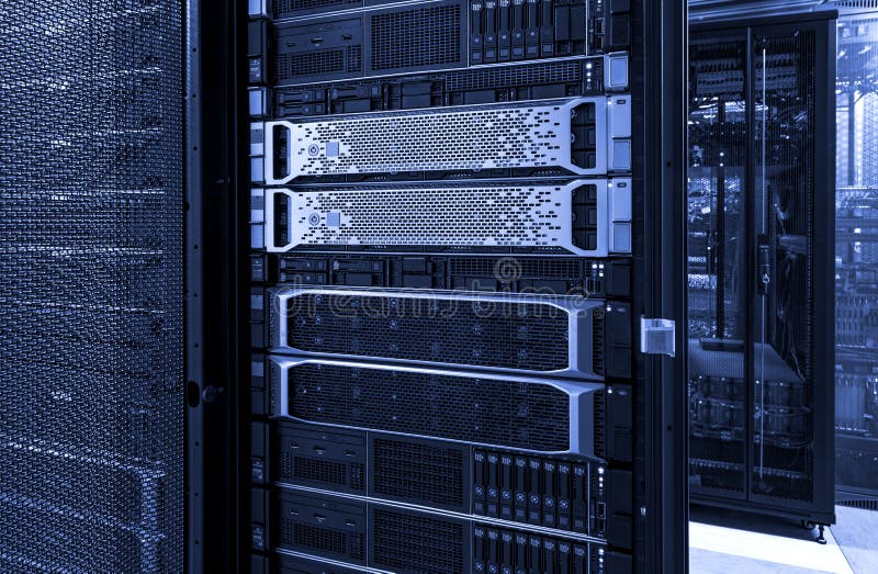 Storage Server Unit Supercomputer Clusters in Room Data Center Stock ...