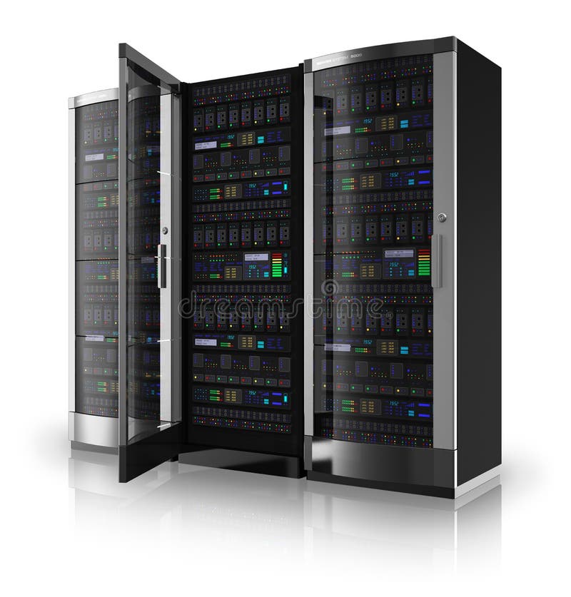 Server racks stock illustration. Illustration of firewall - 20113096