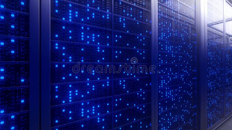 Server Racks in Server Interior Room Data Center. Server Room Center ...