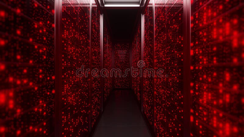 Server Racks in Server Interior Room Data Center. Server Room Center ...