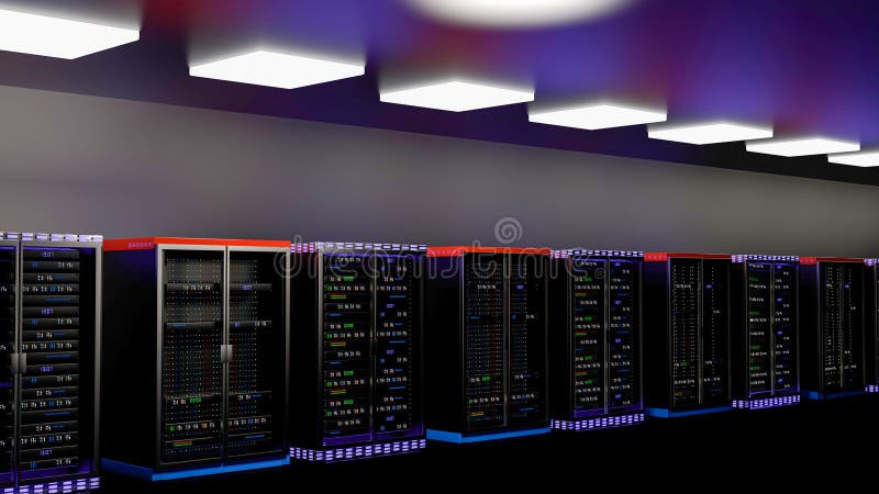 Server Room Data Center. Backup, Mining, Hosting, Mainframe, Farm and ...