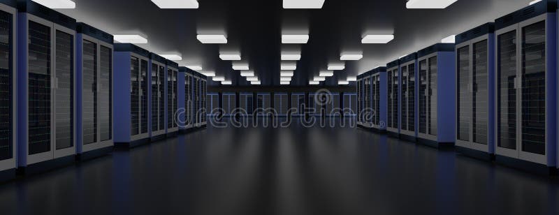 Server Room Data Center. Backup, Mining, Hosting, Mainframe, Farm and ...