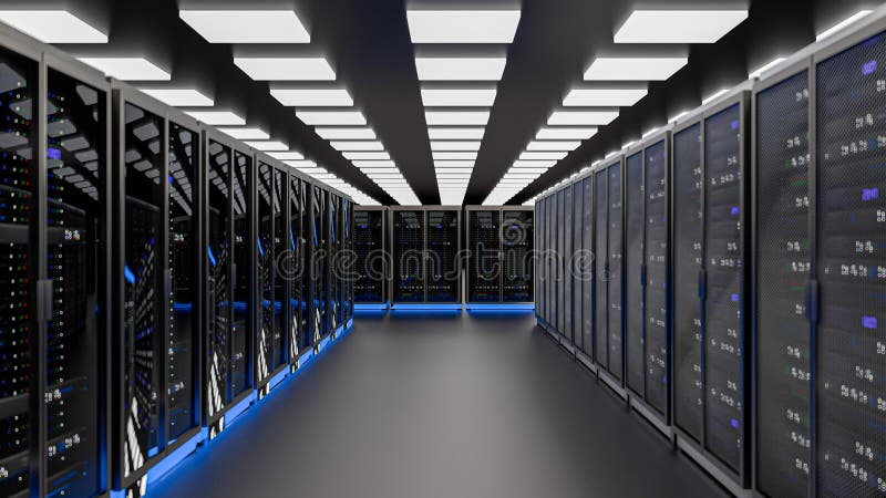 Server Room Data Center. Backup, Mining, Hosting, Mainframe, Farm and ...