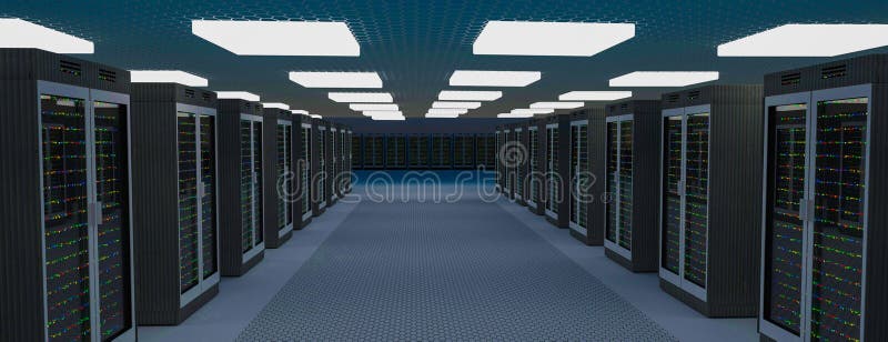 Server Room Data Center. Backup, Hosting, Mainframe, Farm and Computer ...