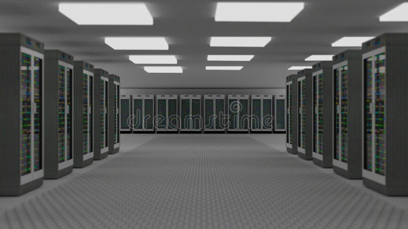 Server Room Data Center. Backup, Hosting, Mainframe, Farm and Computer ...