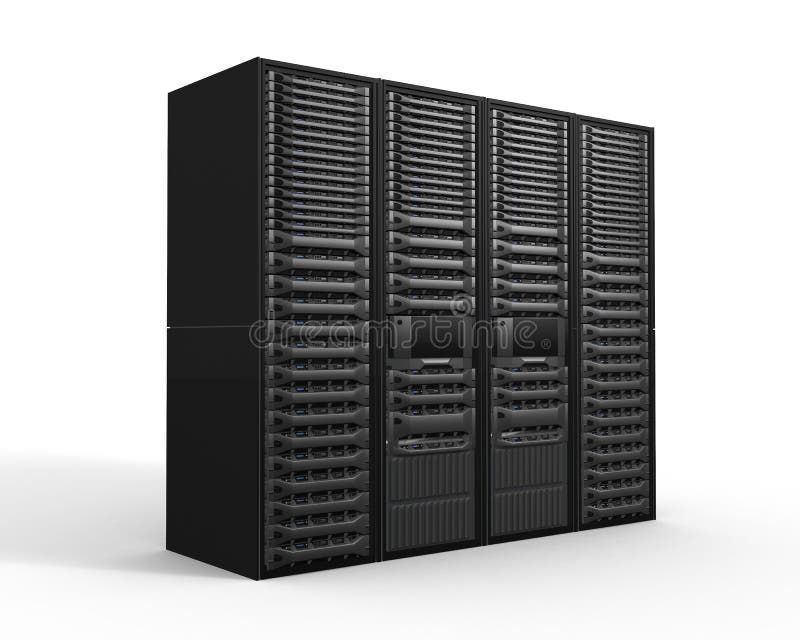 Server Racks in Server Room Data Center Stock Illustration ...