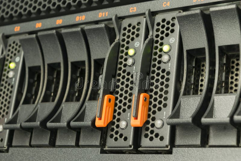 Server and raid storage stock image. Image of back, library - 65724593