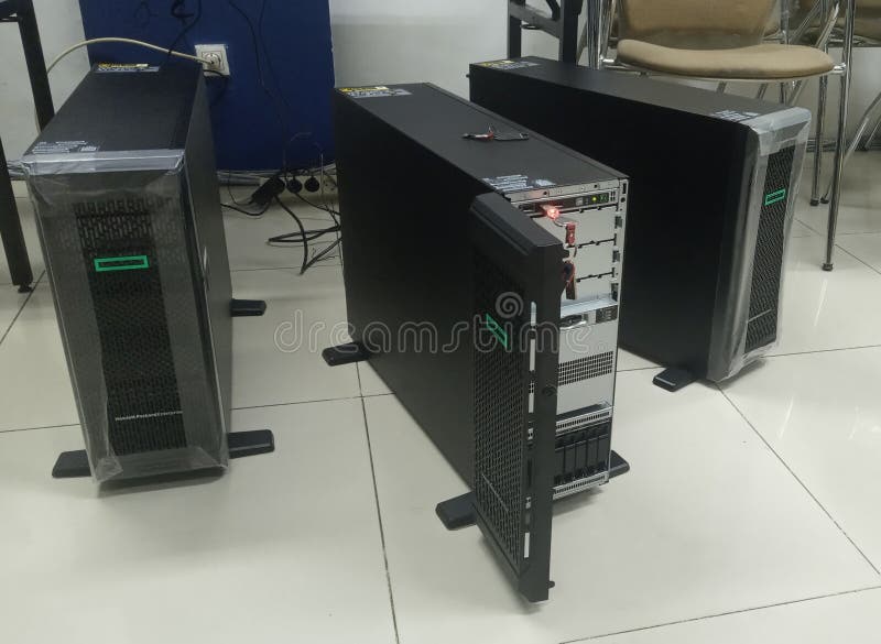 Server is Ready To Replace the Old Server Stock Photo - Image of shelf ...