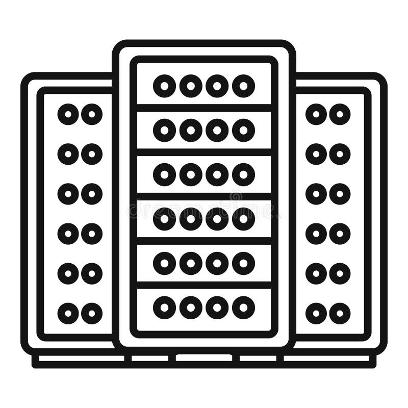 Server Remote Control Icon, Outline Style Stock Vector - Illustration ...