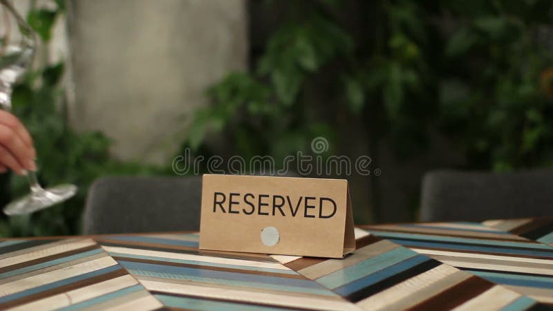 Server Reserving Table for Guests Stock Video - Video of crop ...