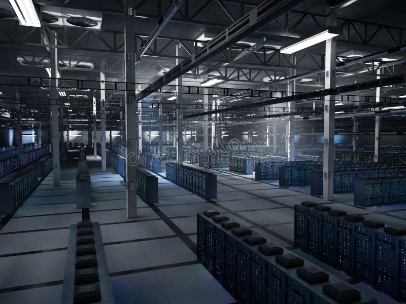 Server Room Arrays Processing Neural Network Datasets Stock Image ...