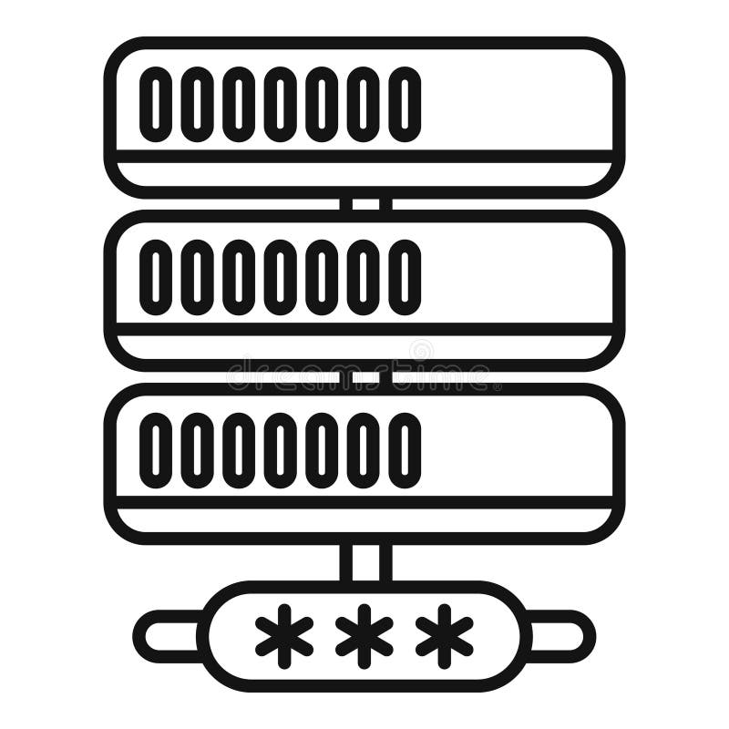 Server Room is Being Accessed by a User Entering Password Stock Vector ...