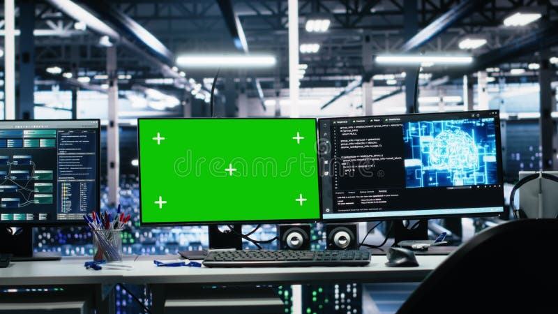 Server Room Chroma Key PCs Tracking Rigs Processing Machine Learning ...