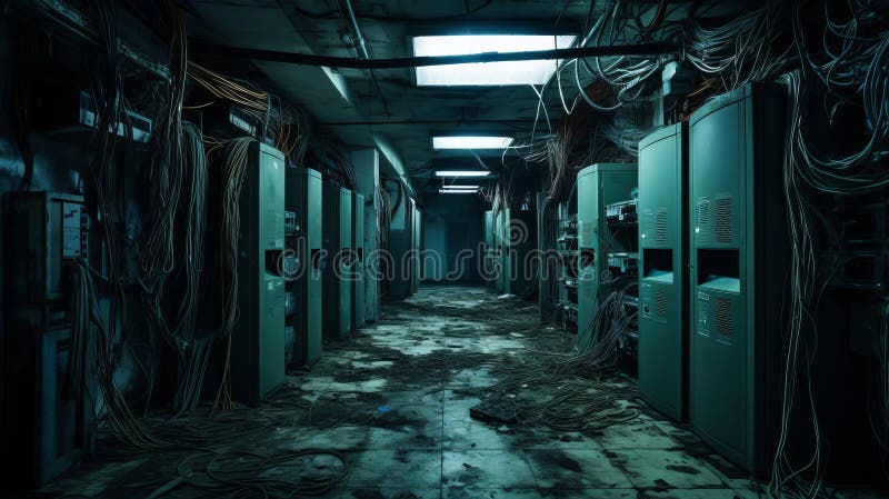 Abandoned Server Room in Need of Urgent Renovation Found Stock ...
