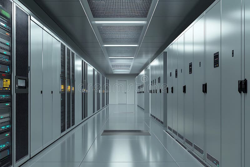 Server Room Corridor stock illustration. Illustration of room - 350844090