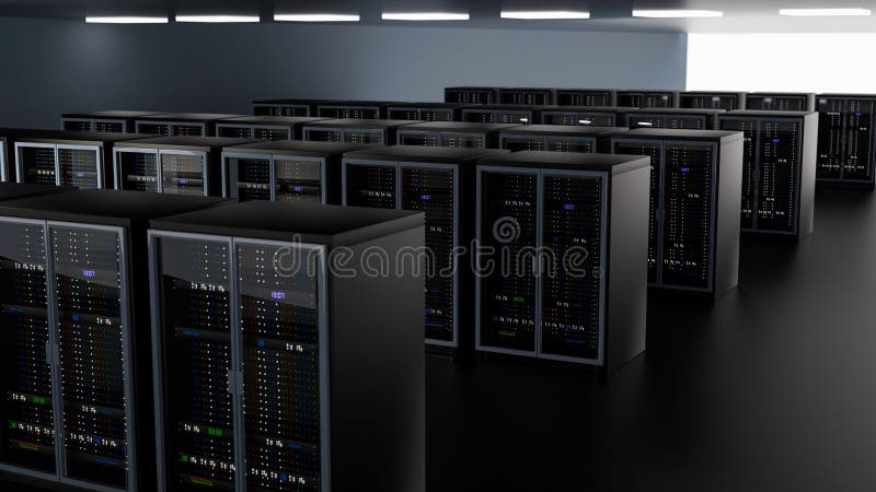 Server Room Data Center. Backup, Hosting, Mainframe, Farm and Computer ...